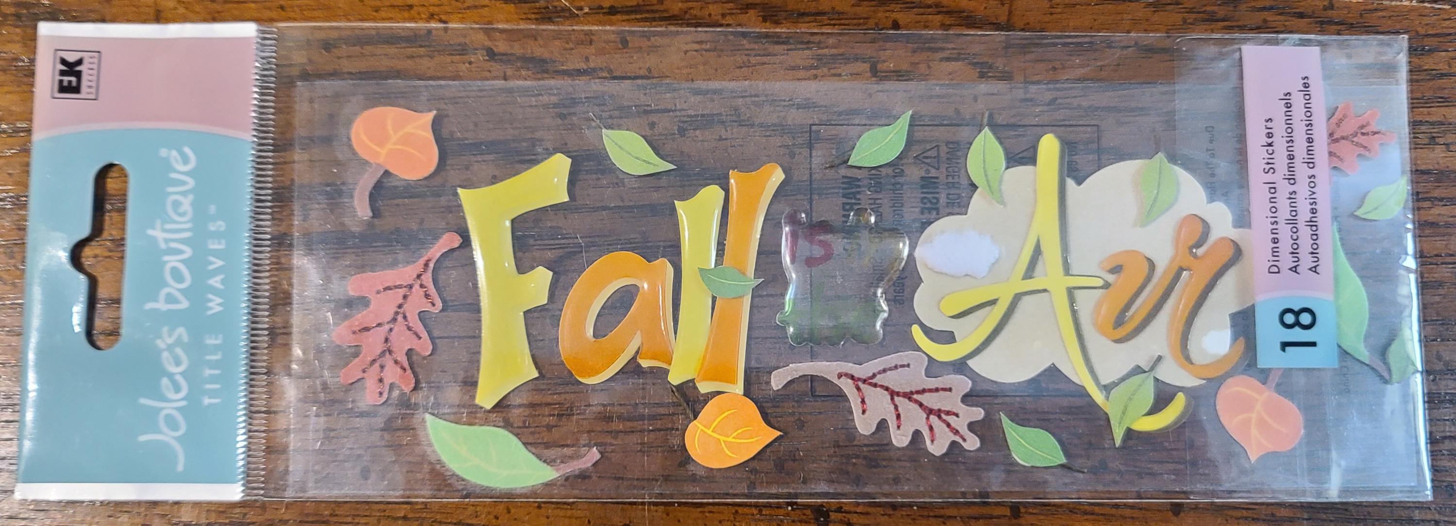 FALL/AUTUMN Scrapbook Stickers From Jolee's Boutique and More (page 2 ...