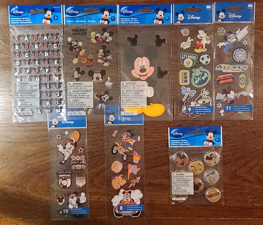Disney/mickey Mouse Scrapbook Stickers (UPDATED 02/27/24) - Etsy