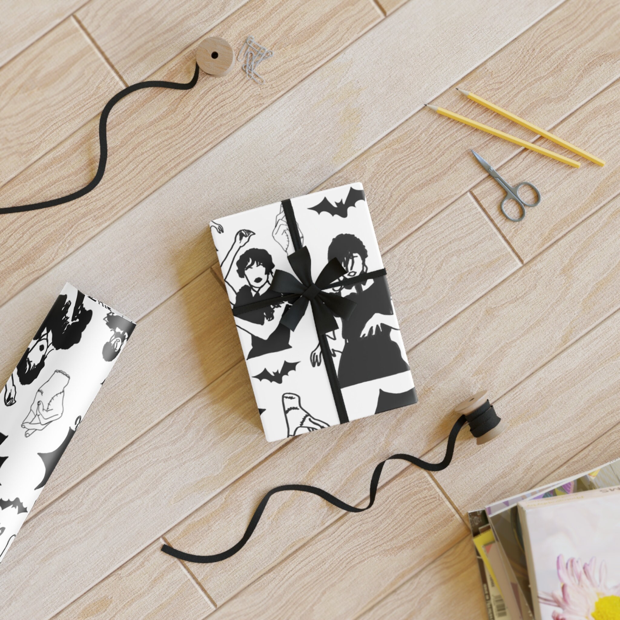 Wednesday Addams & Thing Halloween Wrapping Paper sold by Giselle ...