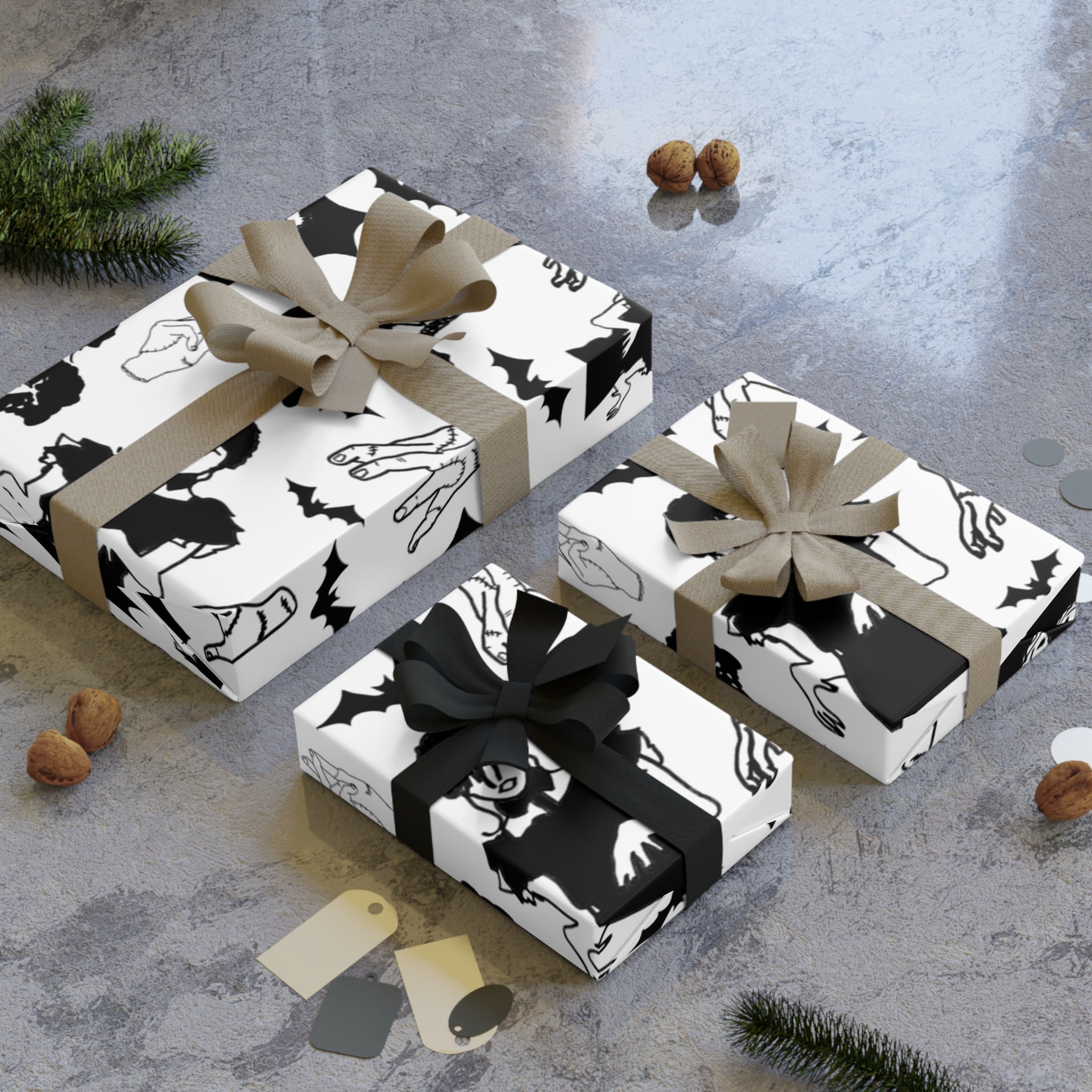 Wednesday Addams & Thing Halloween Wrapping Paper sold by Giselle ...