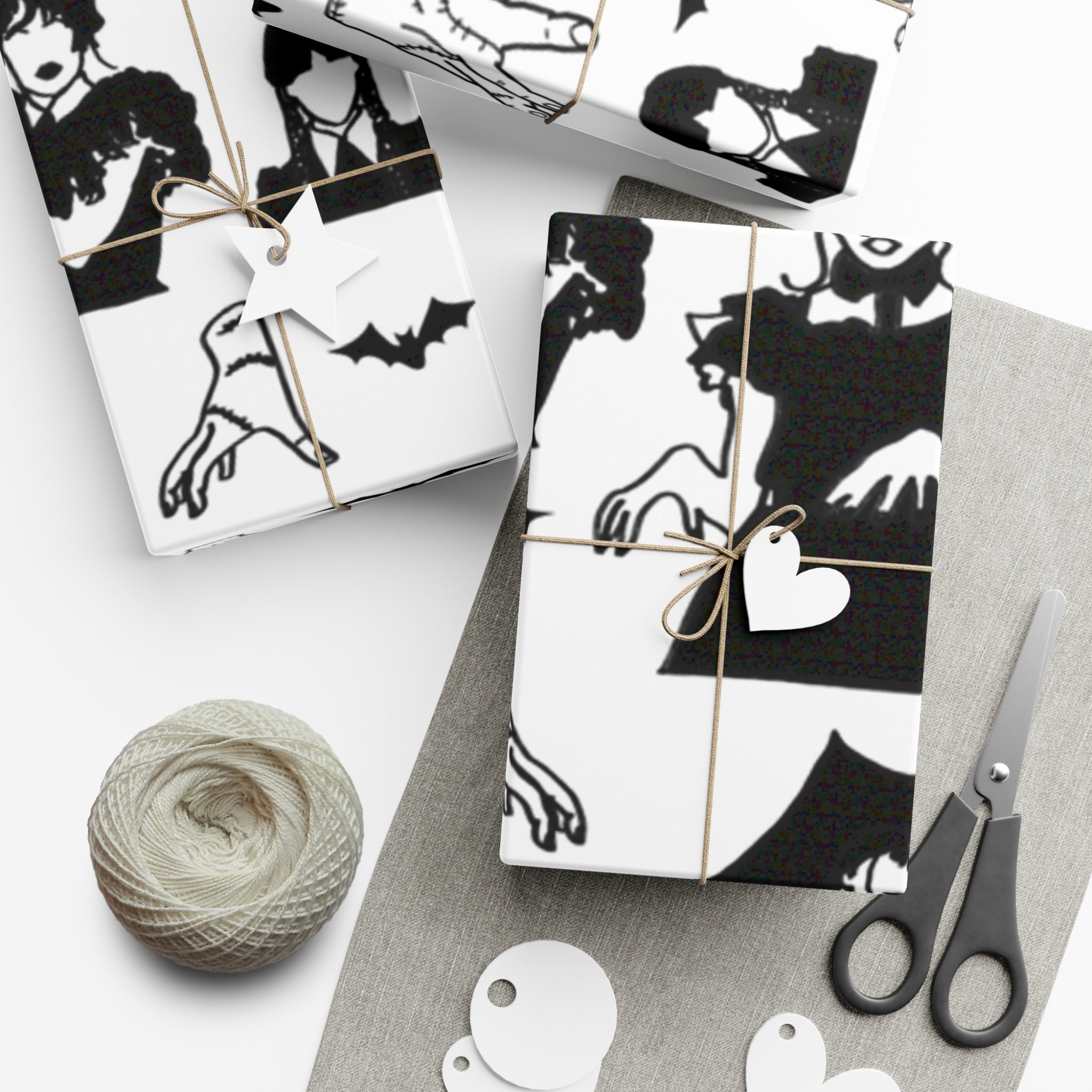 Wednesday Addams & Thing Halloween Wrapping Paper sold by Giselle ...