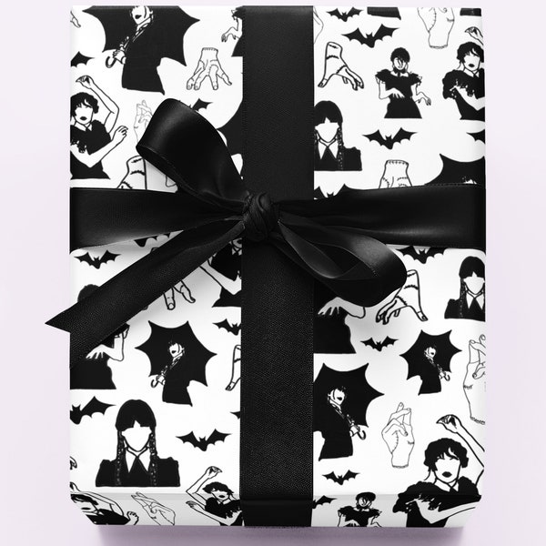Wednesday Addams Wrapping Paper - Etsy