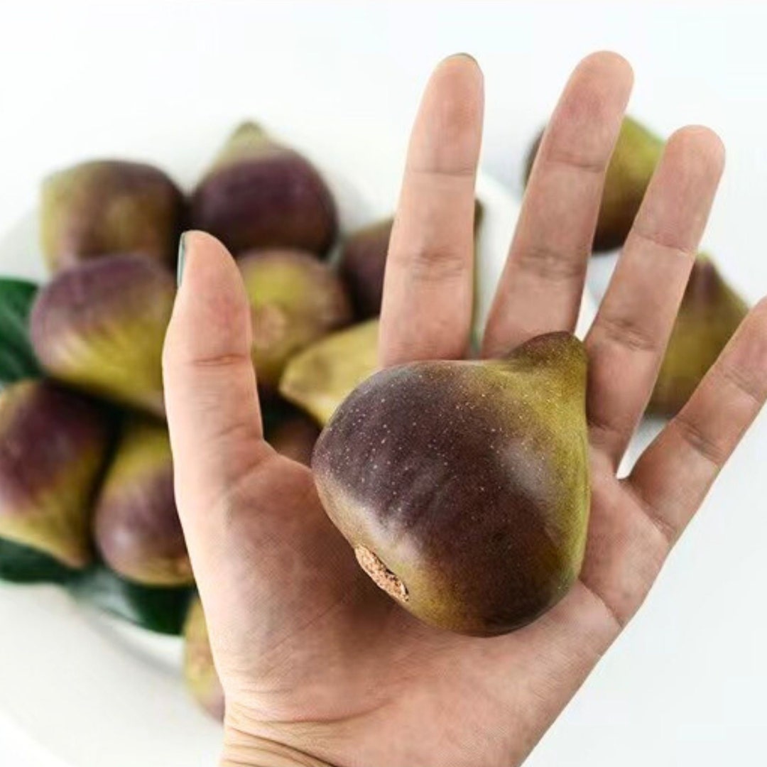 Fake Fig 3pcs Artificial Fruit Real Size Simulated Faux Fig Home Decor ...