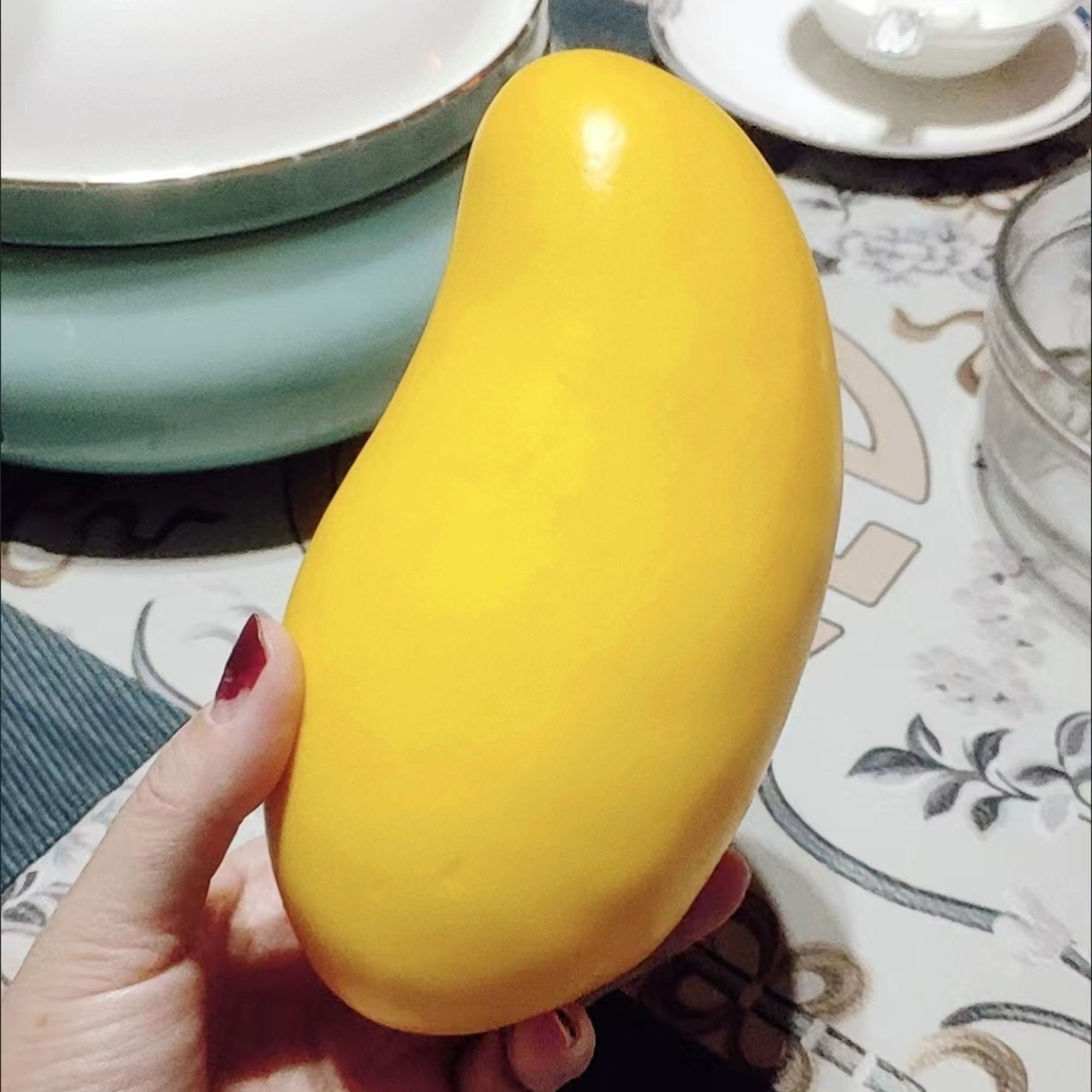 Artificial Mango Yellow/ Green Fake Fruit Lifelike Simulation Mango ...