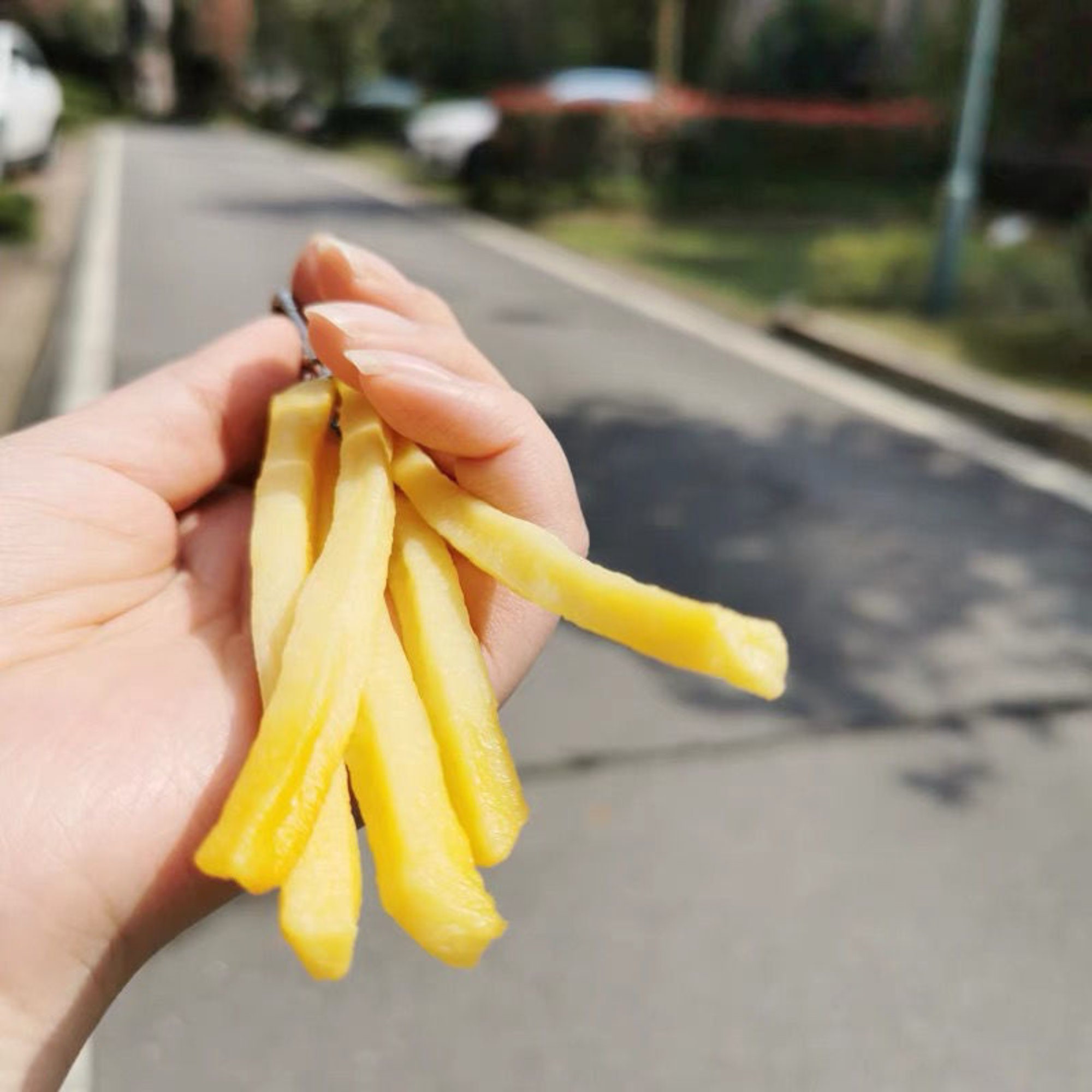 Fake French Fries Keychain 4pcs French Fries Keyring Bag Pendant Funny ...