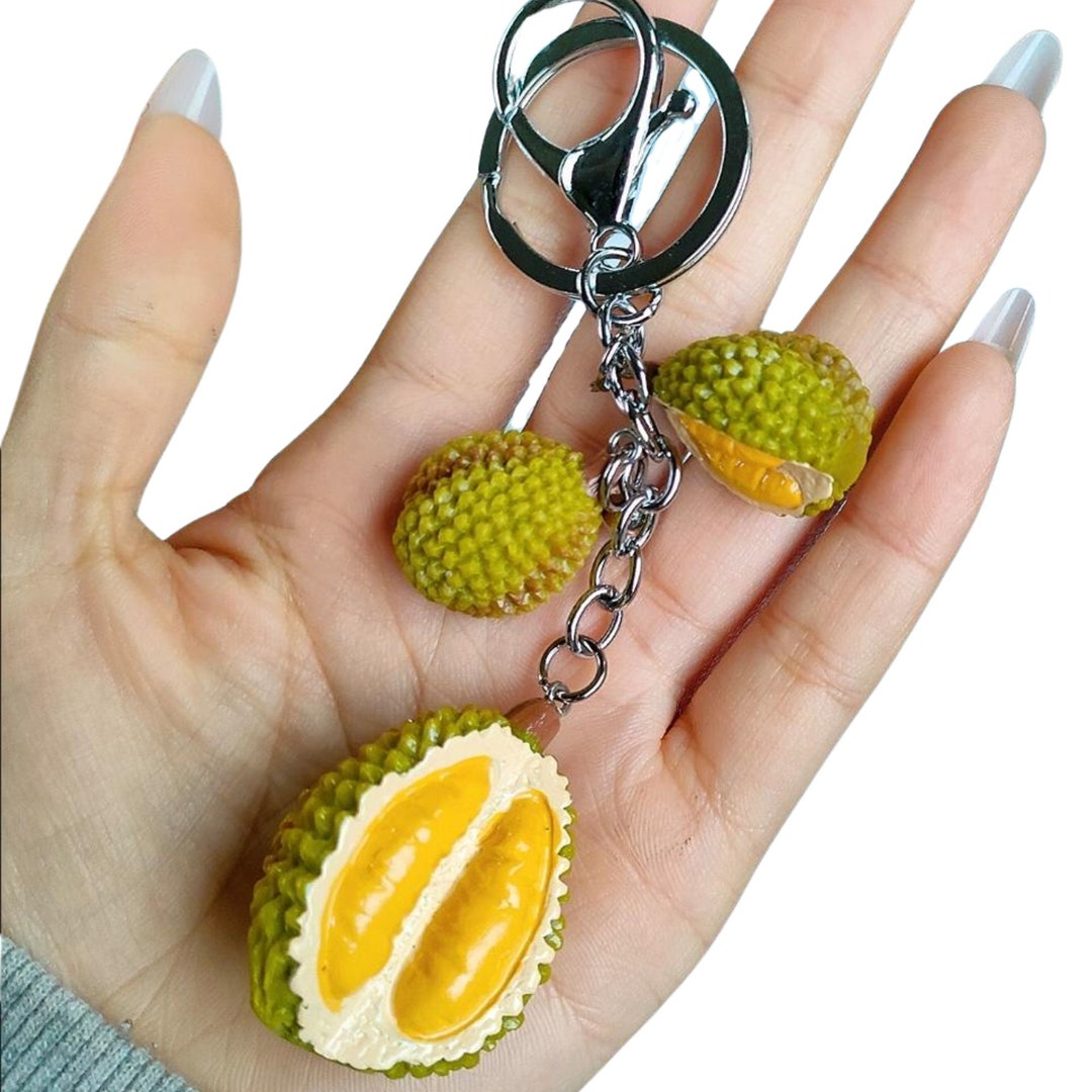 Realistic Artificial Fruit Durian Keychain Bag Pendant Durian - Etsy