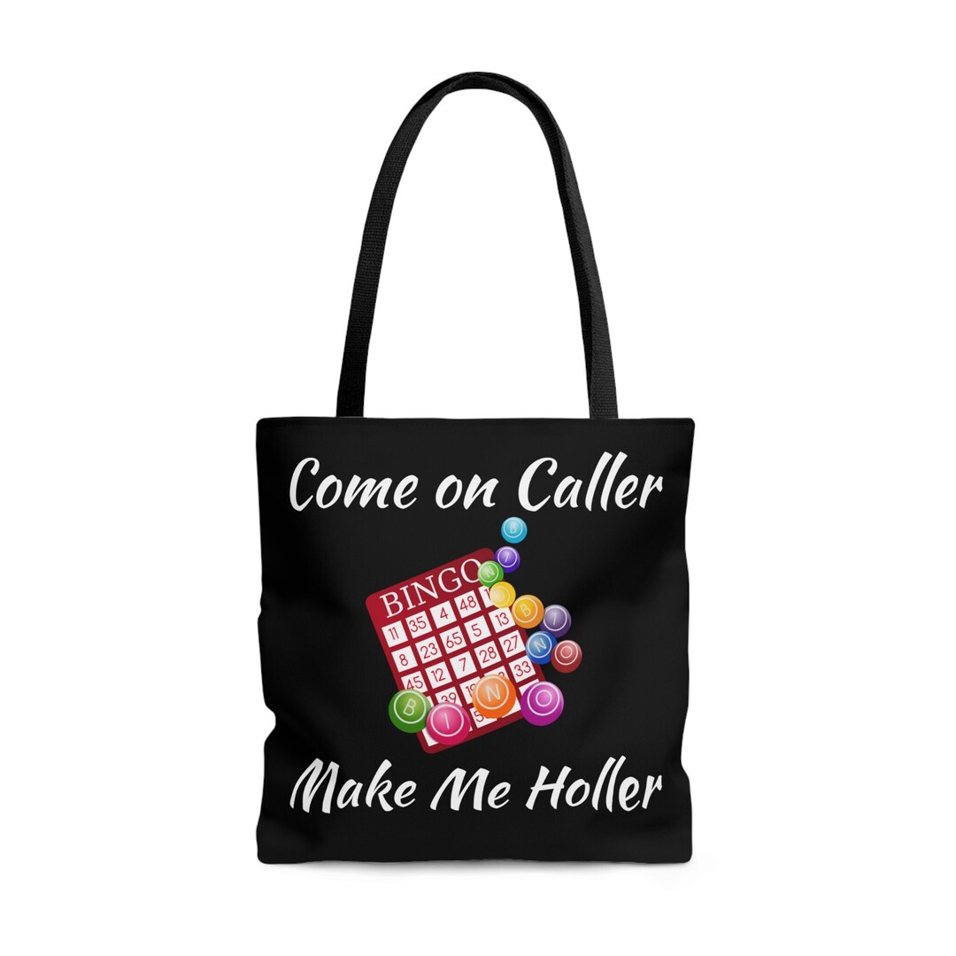 Bingo Bag Tote Black Top Handle Carry or Over the Shoulder - Etsy