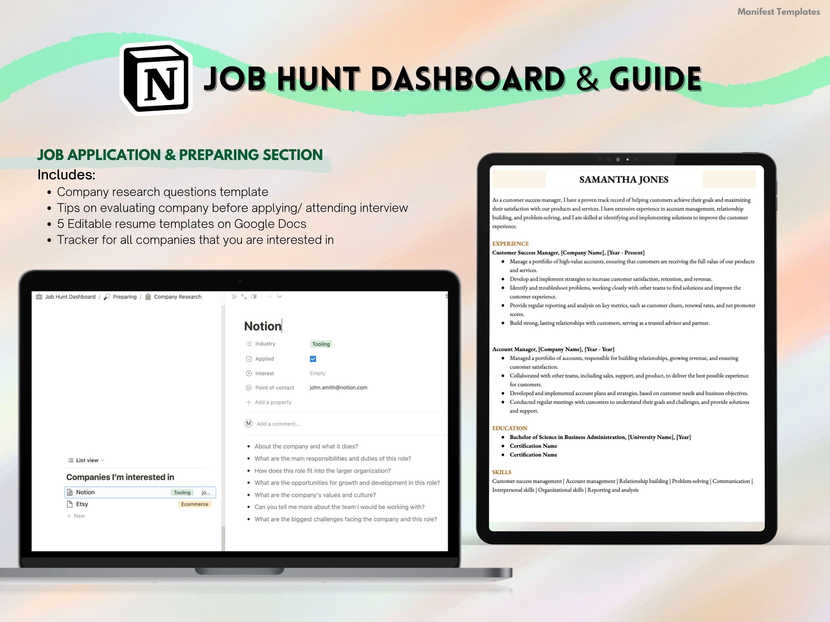 Job Tracker, Job Search Planner, Job Application Tracker, Job Search ...