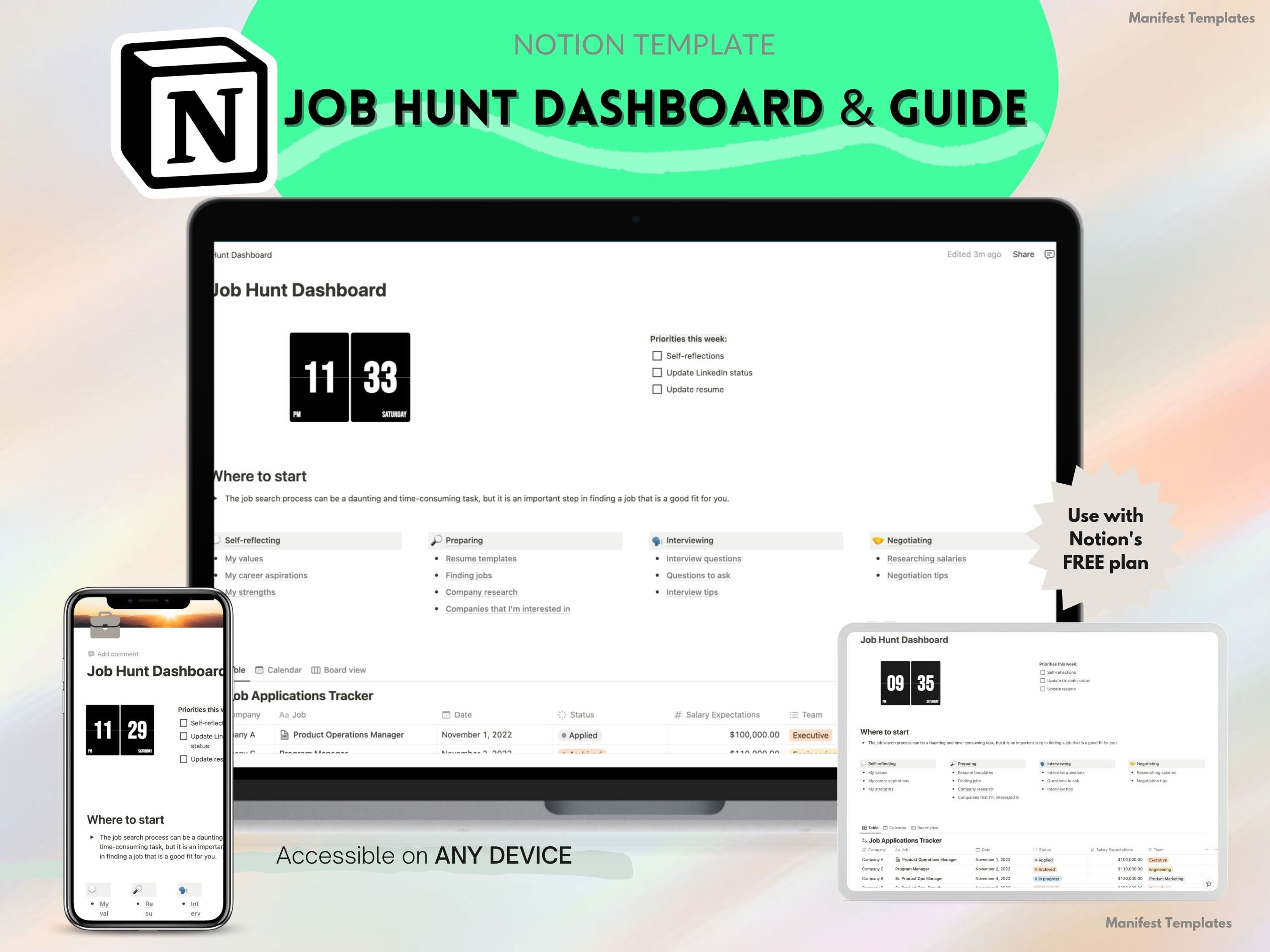 Job Tracker, Job Search Planner, Job Application Tracker, Job Search ...