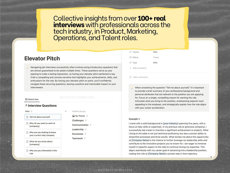 2024 Job Interview Questions Database Template Notion Template - Etsy 2024 Job Interview Questions Database Template Notion Template - Etsy