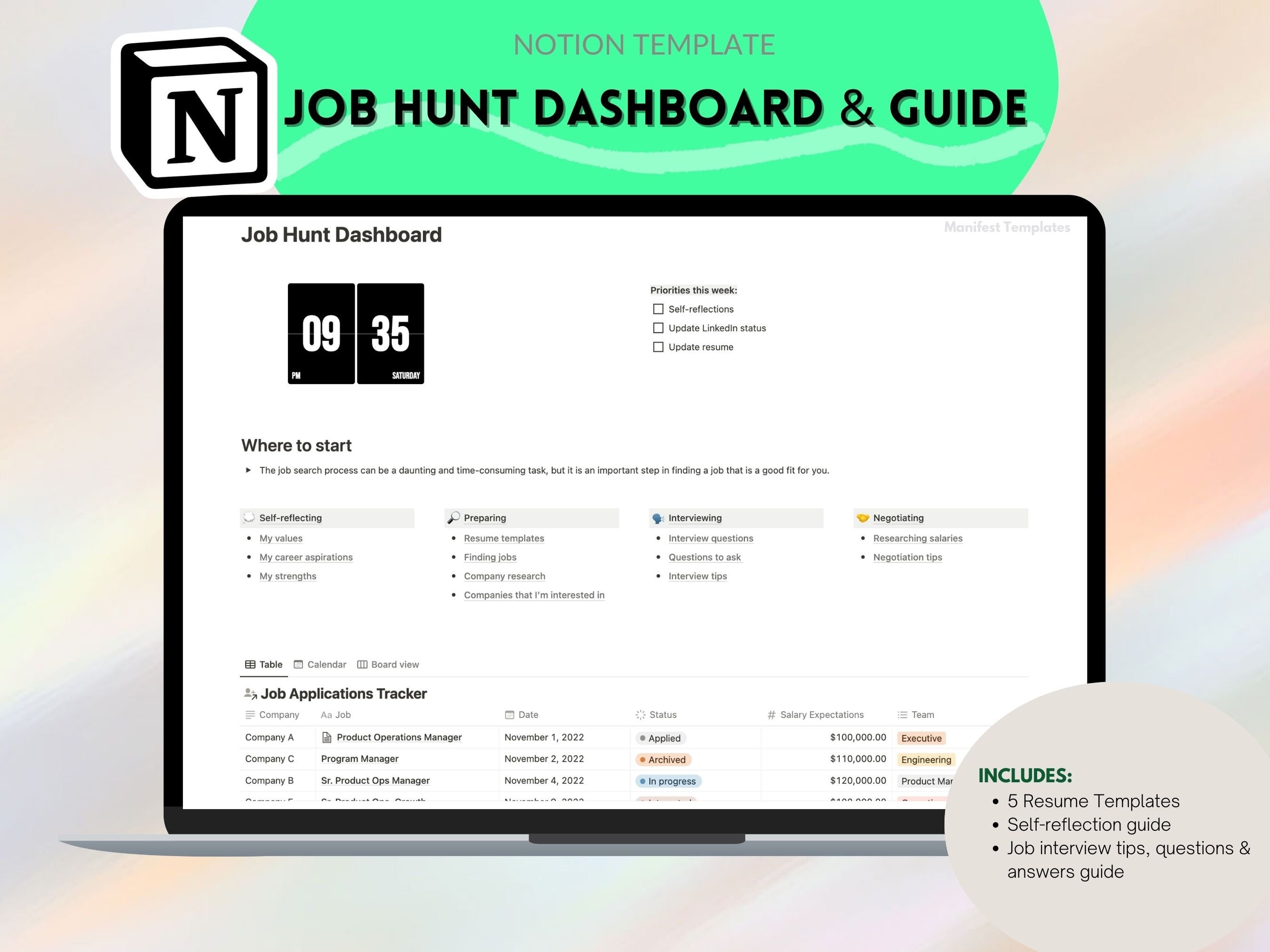 Job Tracker, Job Search Planner, Job Application Tracker, Job Search ...