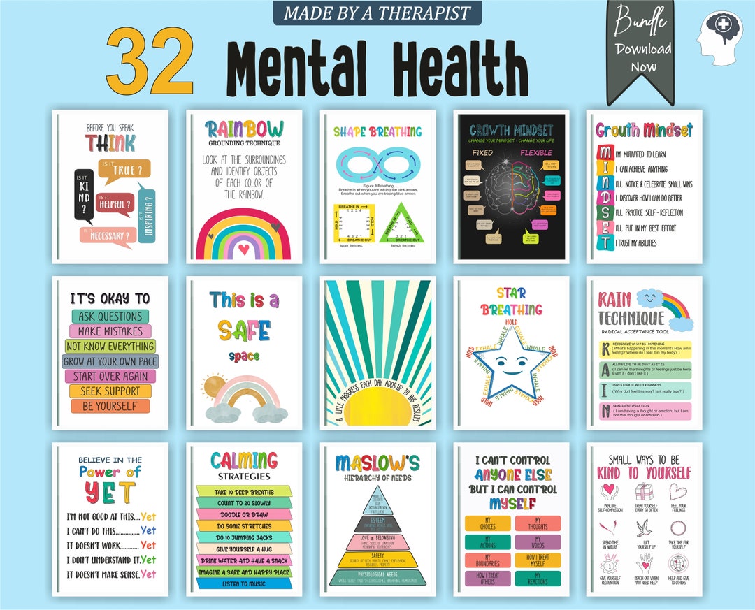 32 Mental Health Decor, Calming Corner Printable, Mental Health Poster ...