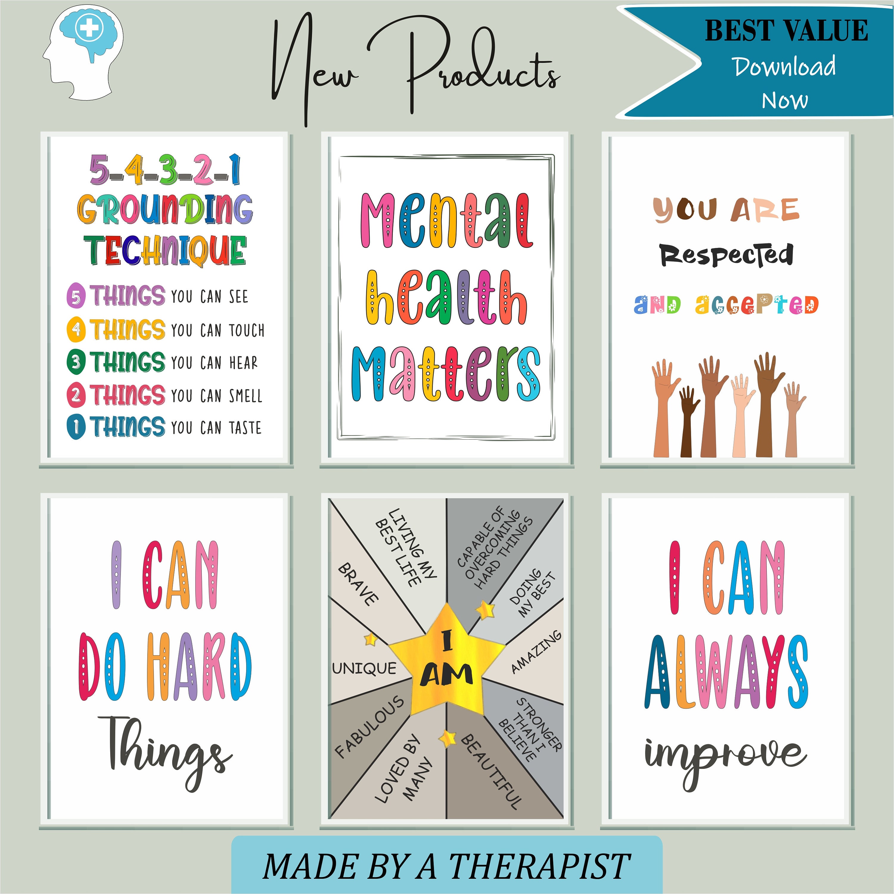 34 Calm Corner Printable Science Classroom Decor School Counselor ...