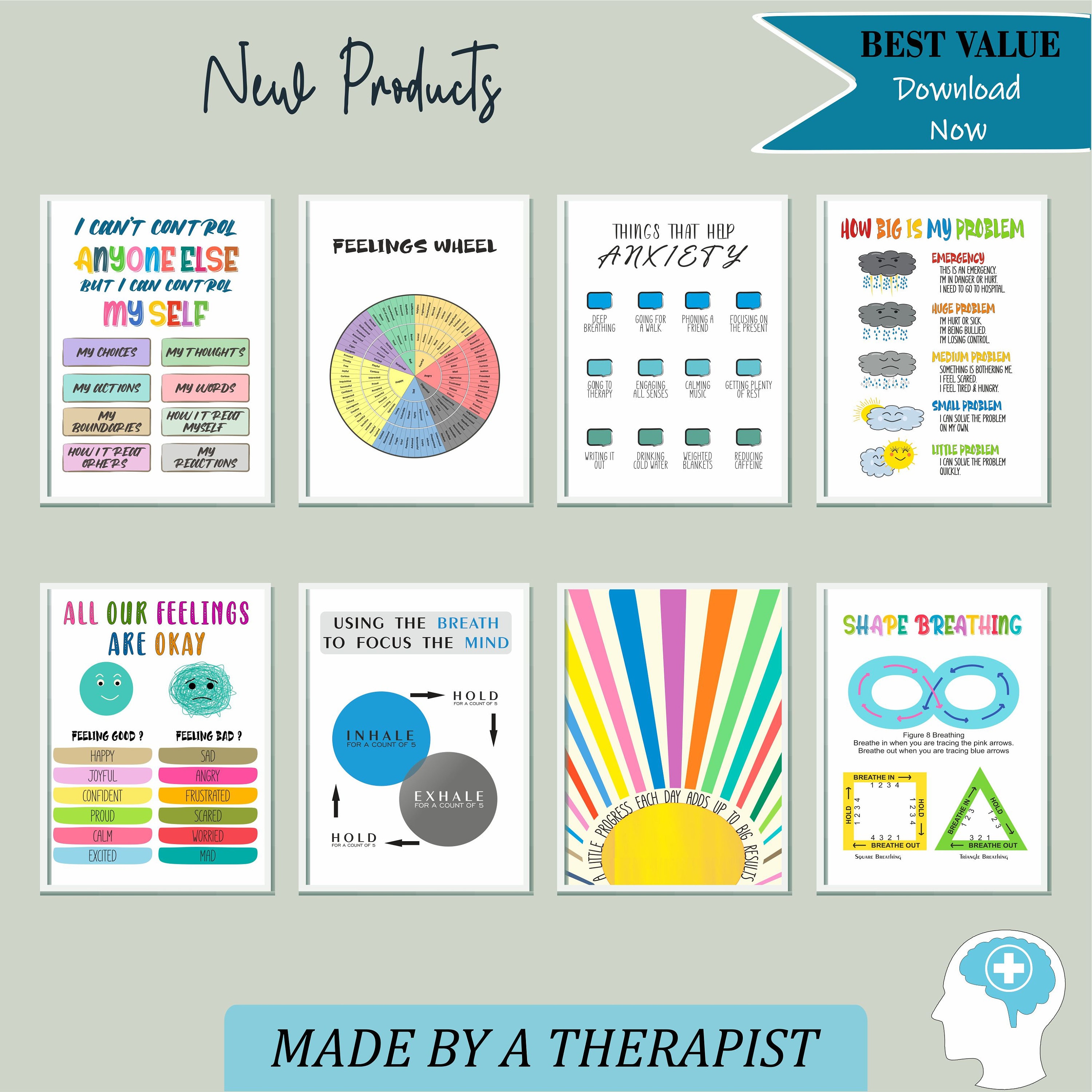 60 School Counselor Office Therapy Art Calm Colors Classroom Decor ...