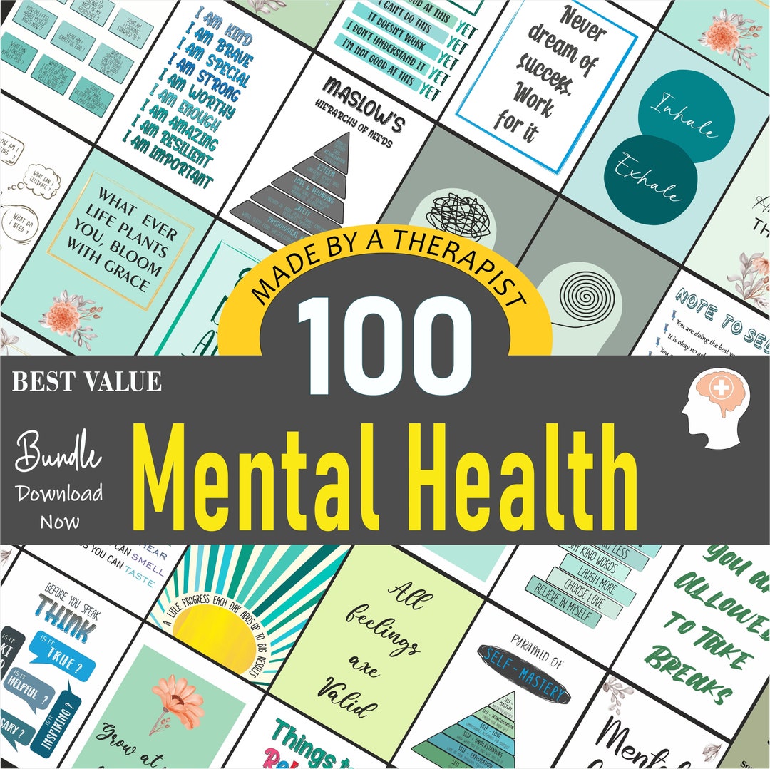 100 Psych Gifts Set Door Bundle Breathing Techniques for Kids Social ...