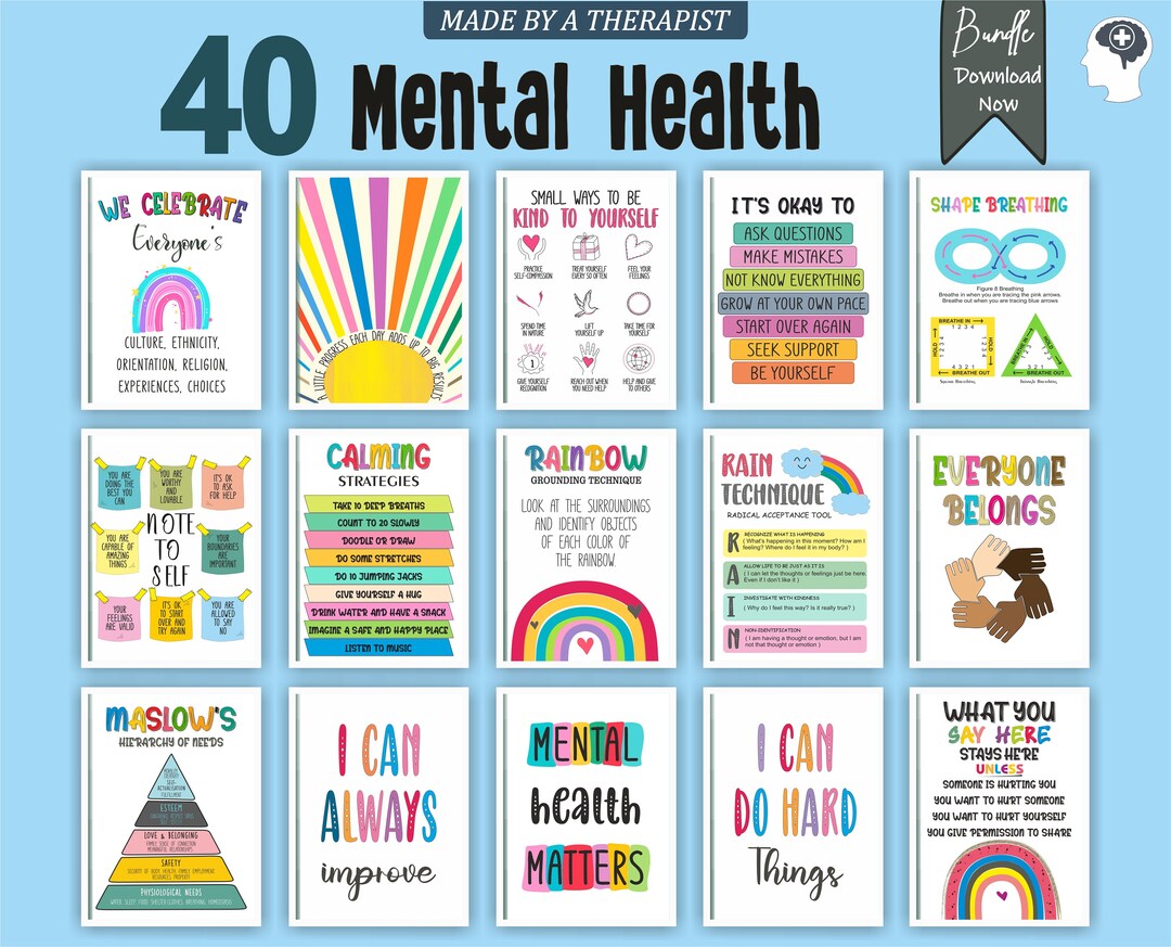 40 School Counselor Posters Calm Down Corner Toddler Calm Corner Sign ...