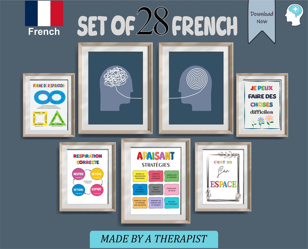 28 French Affiches Santé Mentale Therapy Print French Therapy Office ...