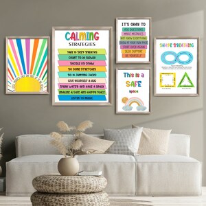 25 Emotion Chart Science Classroom Decor Mental Health Posters Calming ...