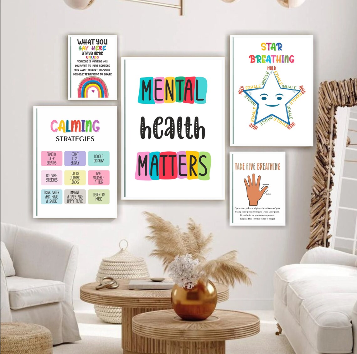 35 Mental Health Poster Calming Corner Posters School Counselor Posters ...