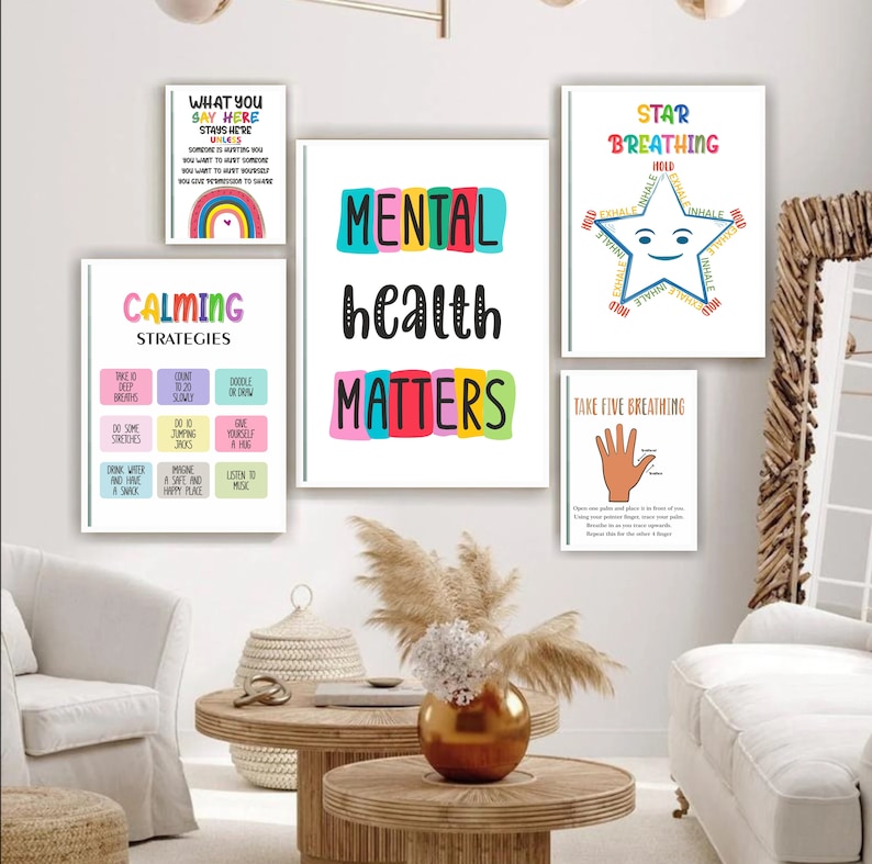 35 Mental Health Poster Calming Corner Posters School Counselor Posters ...