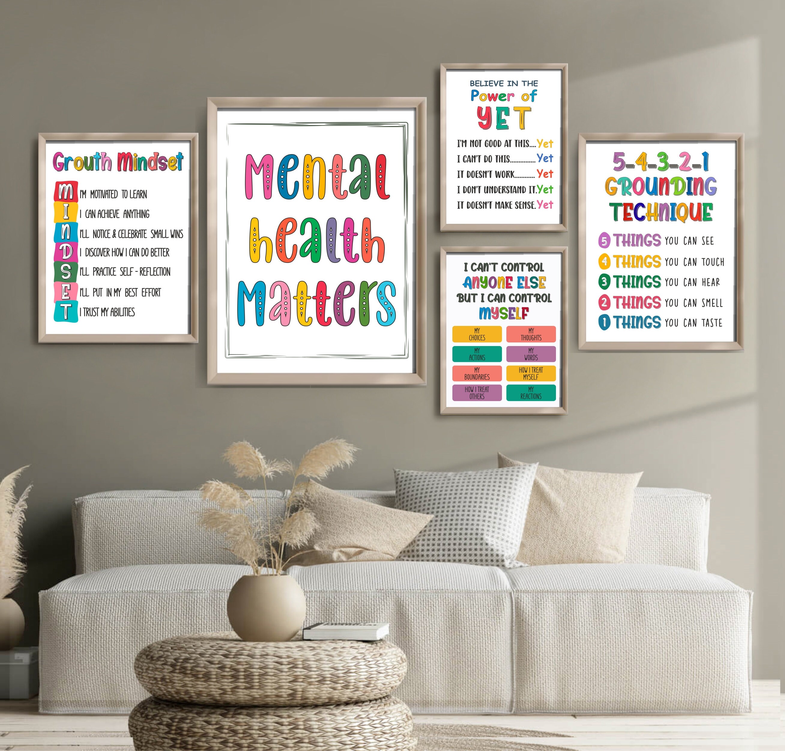 25 Kids Mental Health Bulletin Board Kit Social Worker Therapy Back to ...