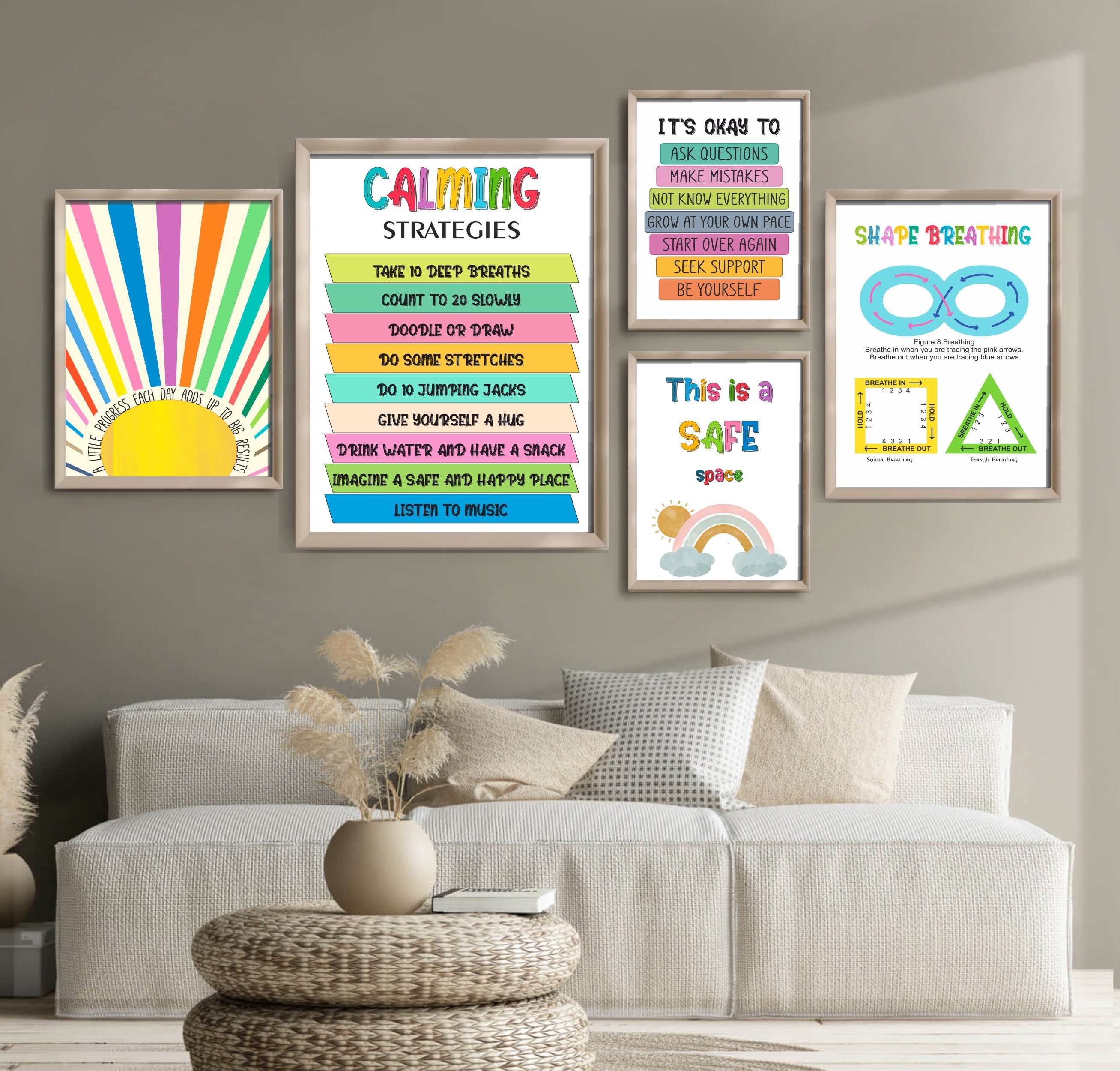 25 Kids Mental Health Bulletin Board Kit Social Worker Therapy Back to ...