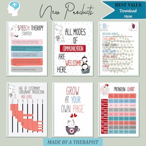 23 Speech Therapy SLP Office Decor Instant Download Speech Pathology ...