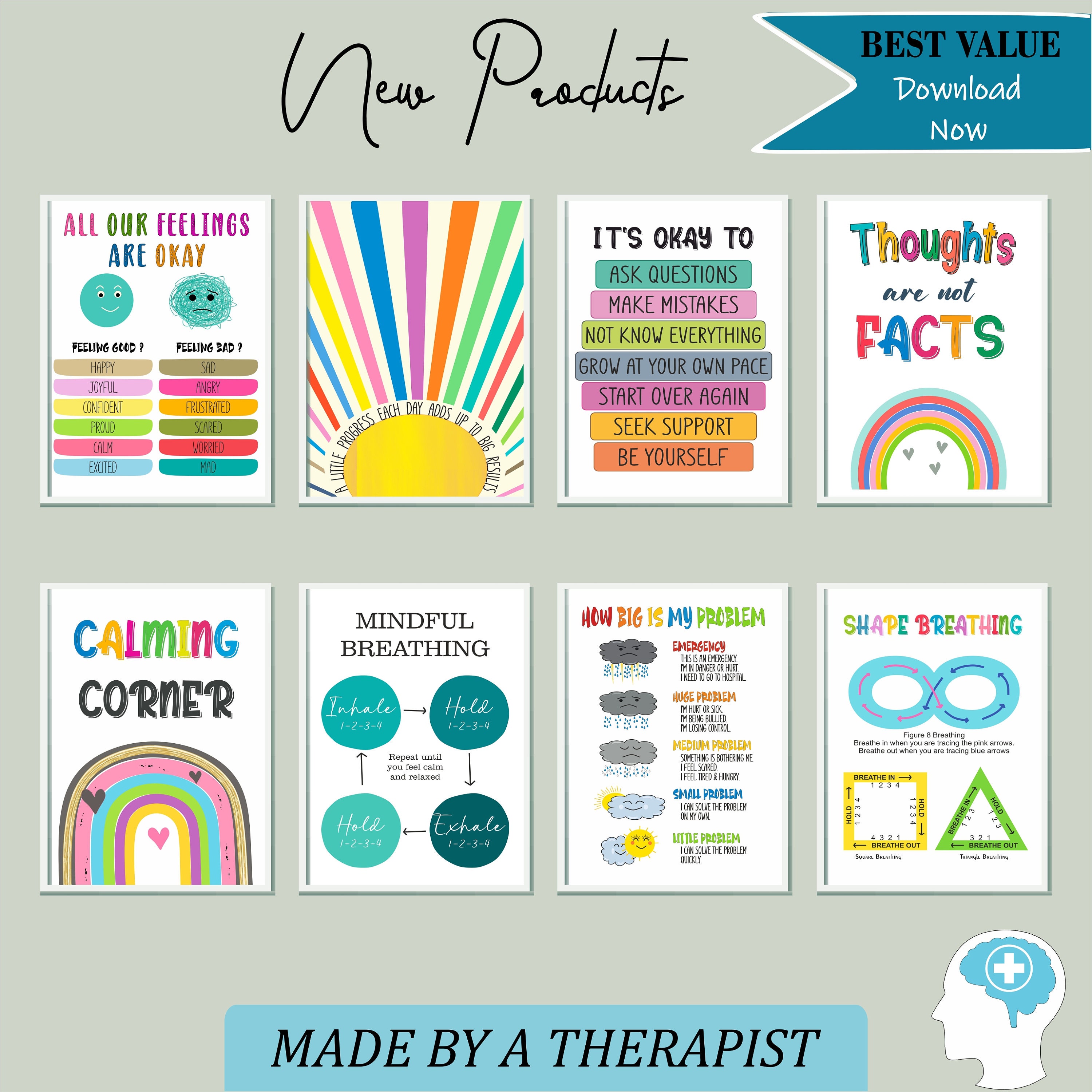 30 Calm Corner Printable School Counselor Posters Calming - Etsy