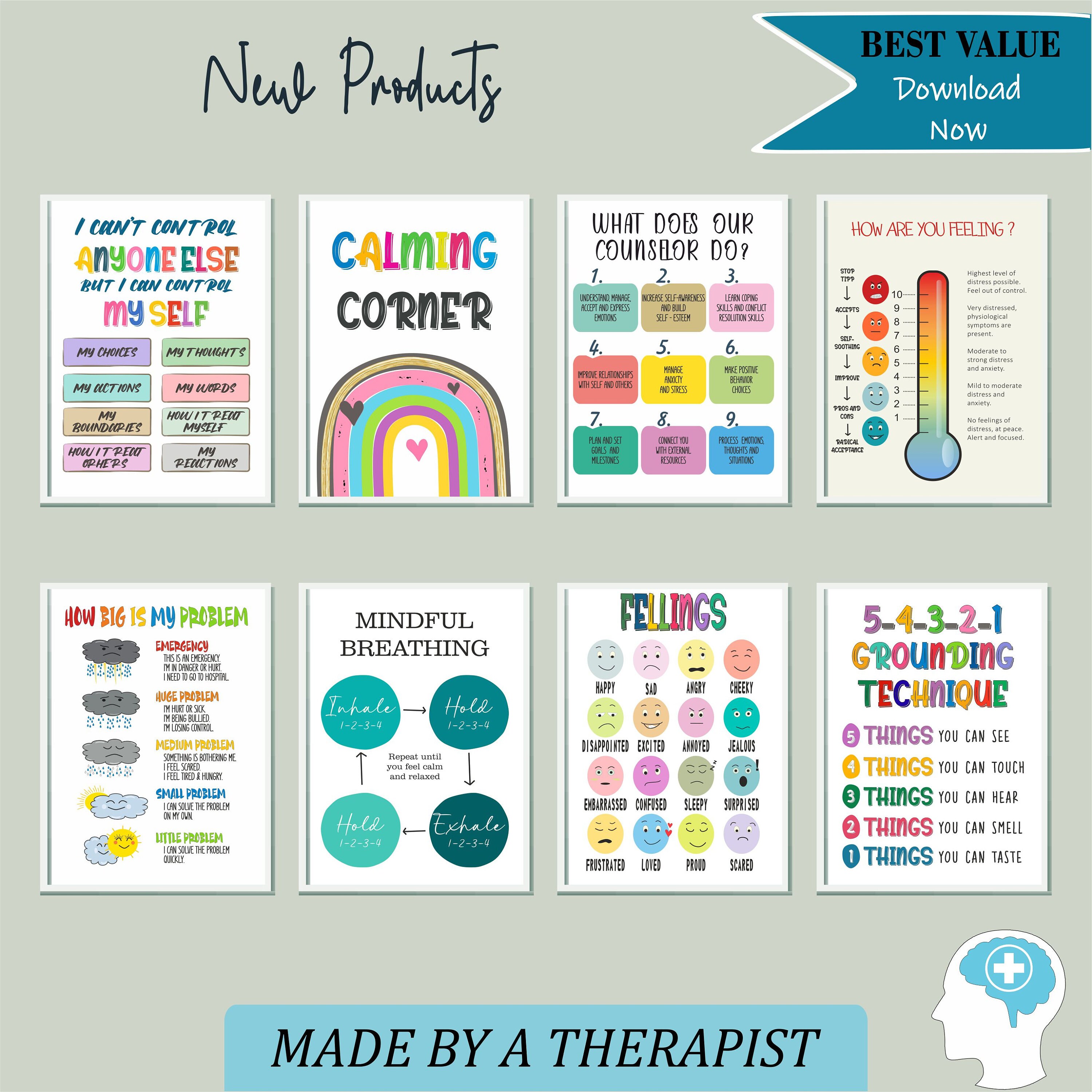 40 Mental Health Poster Classrom Decor School Counselor Door - Etsy