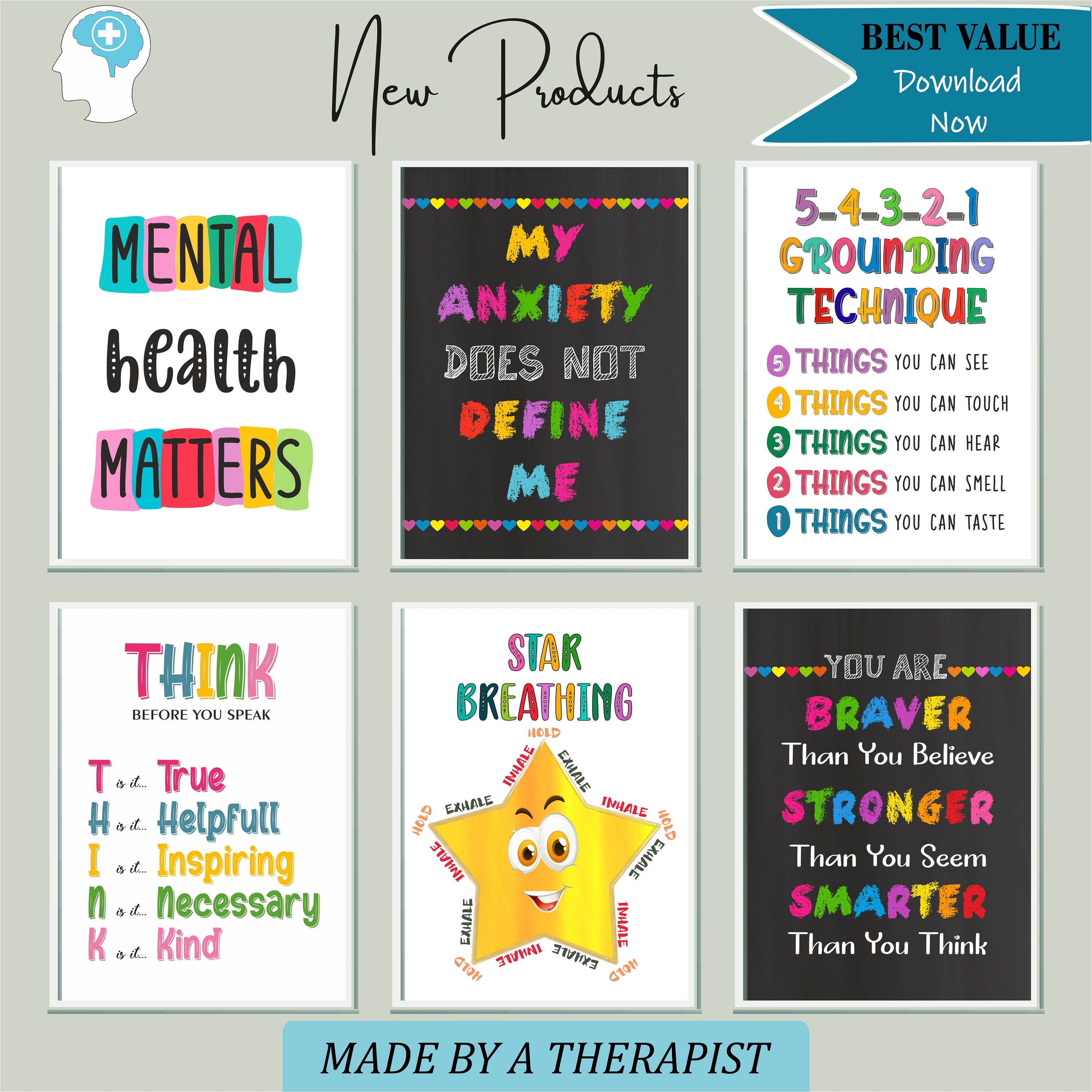 32 Middle School Classroom Decor Feelings Chart Mental Health Prints ...
