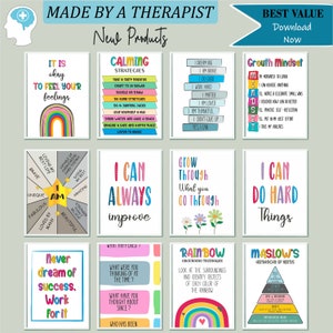 60 School Counselor Office Therapy Art Calm Colors Classroom Decor ...