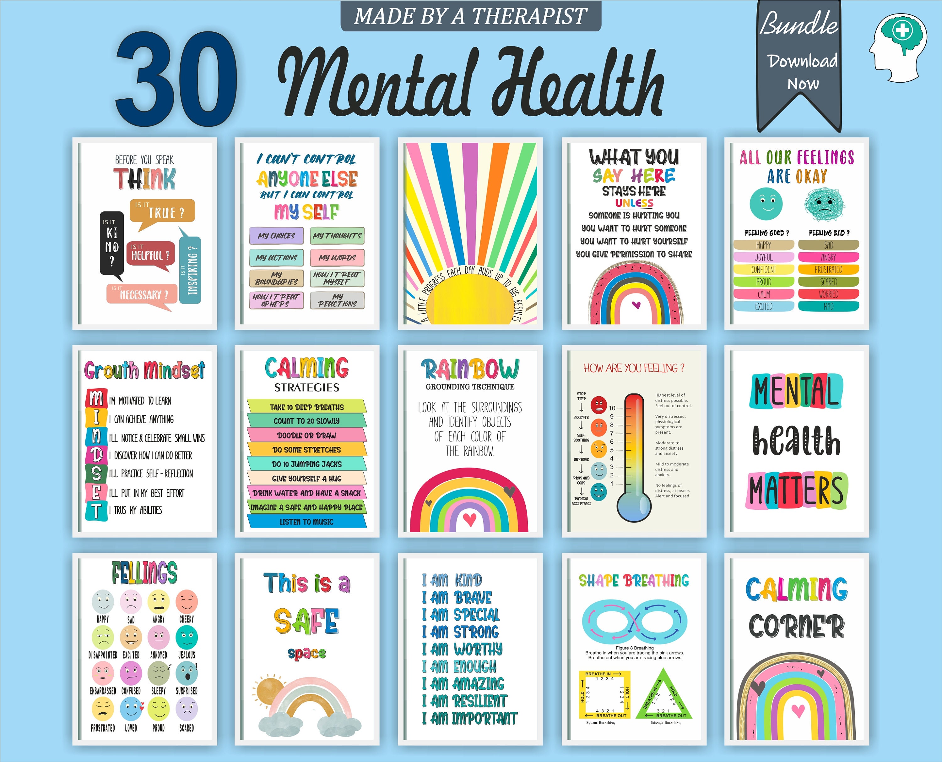 30 Counseling Bundle Psychology Sign School Counselor Posters - Etsy