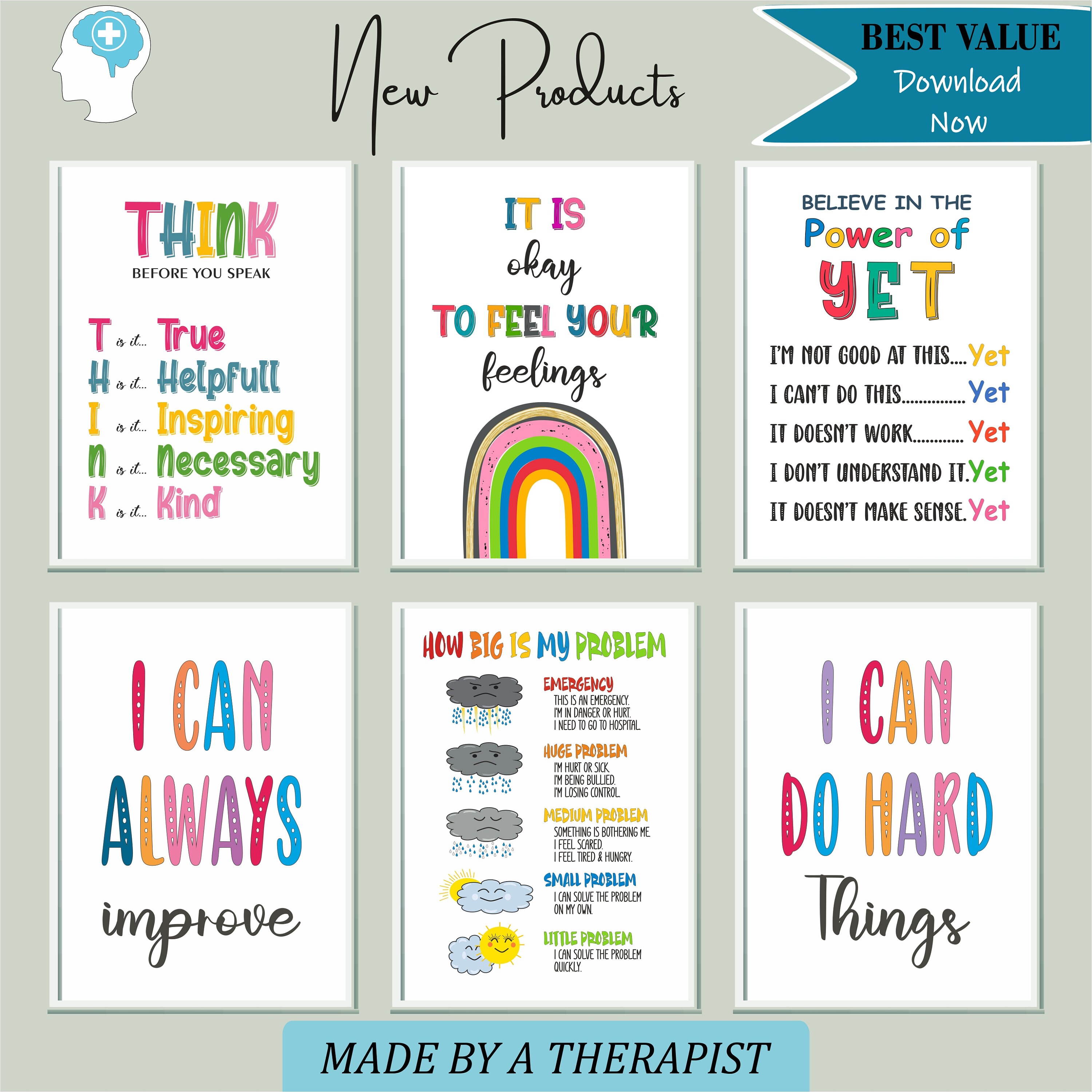 25 Mental Health Posters, SEL Science Bulletin Board Kit, Speech ...