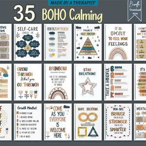 38 Calm Corner Posters, Calming Corner, Classroom Decor, Calm Down ...