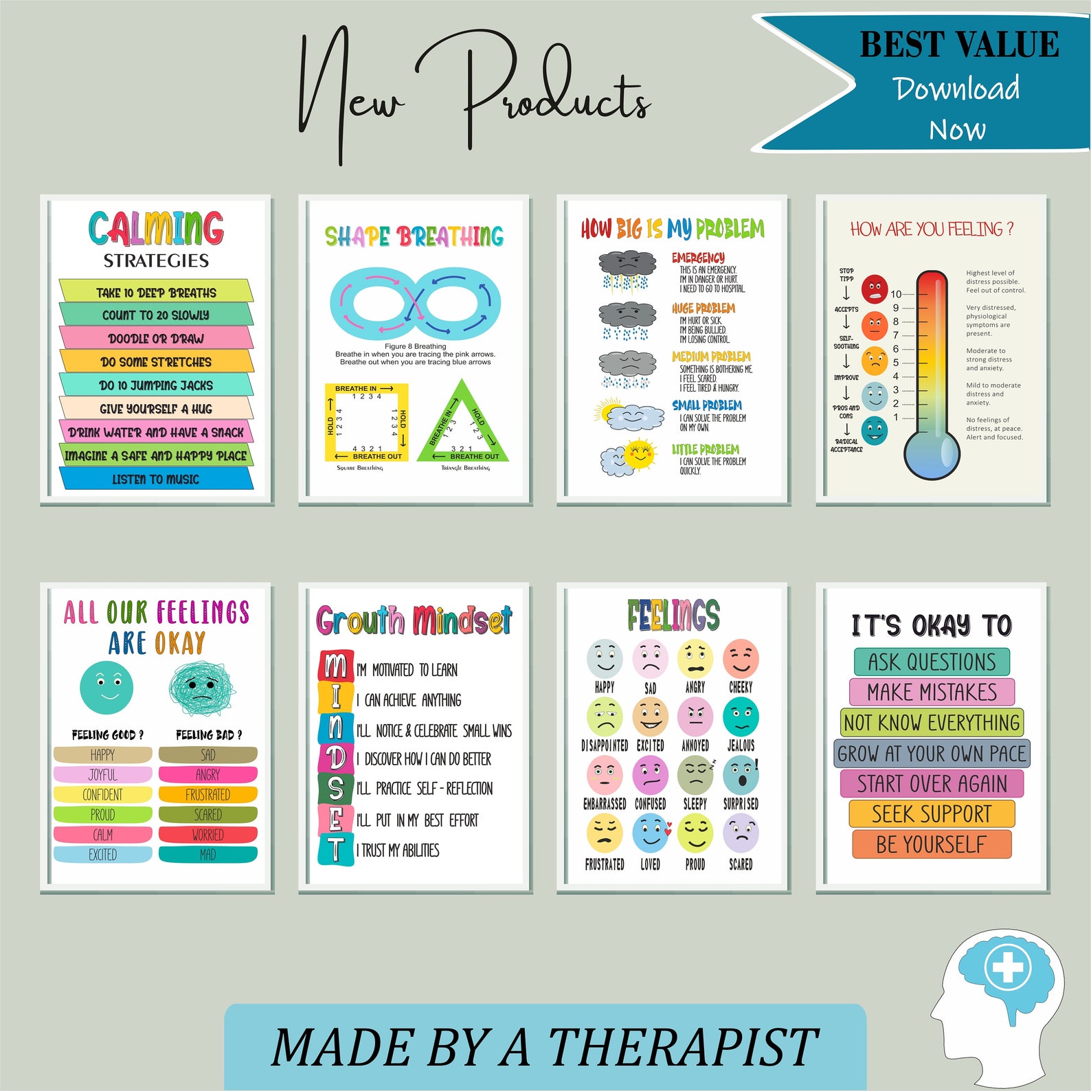 30 Calming Down Corner, School Bulletin Board Printable Calm Corner ...