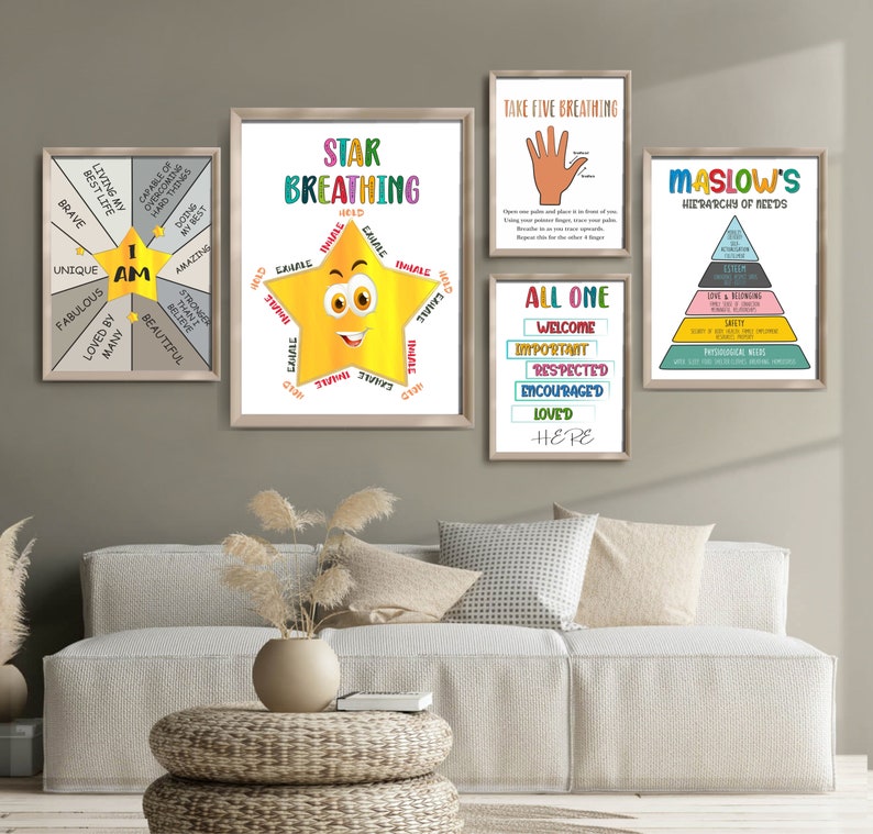40 School Psychology Wall Art School Counselor Posters Calm Down Corner ...