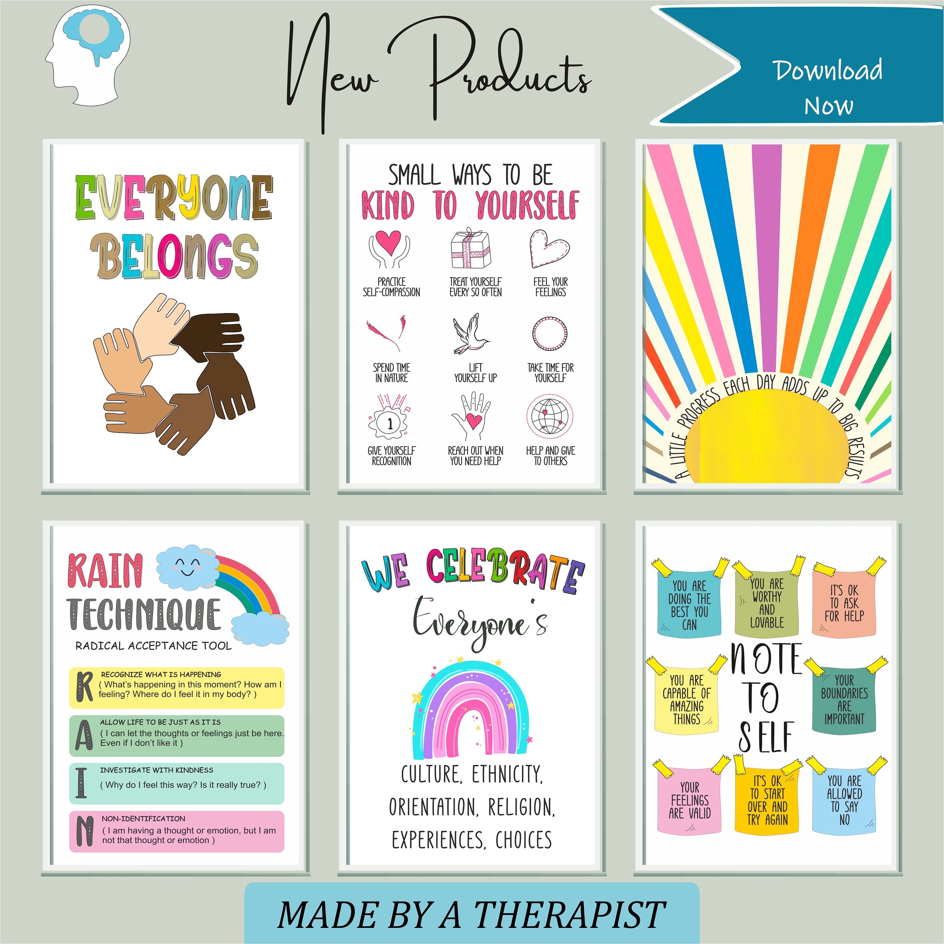 50 Growth Mindset Posters for Classroom, Office Bulletin Board, Health ...
