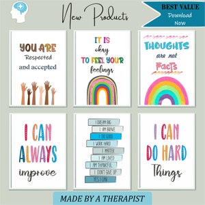 40 Educational Posters Printable Emotions Poster Health Room Sign ...