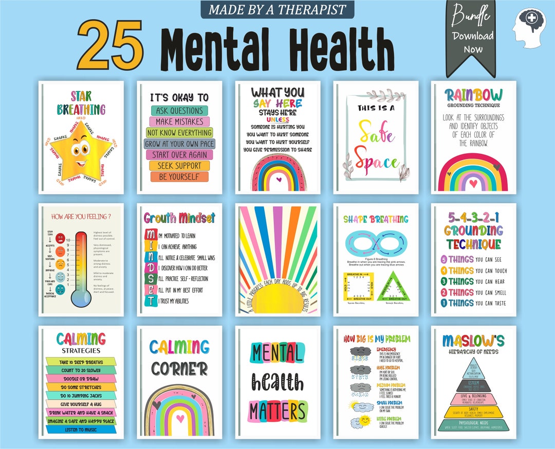 25 Feelings Chart Science Classroom Decor DBT CBT Poster Classroom ...