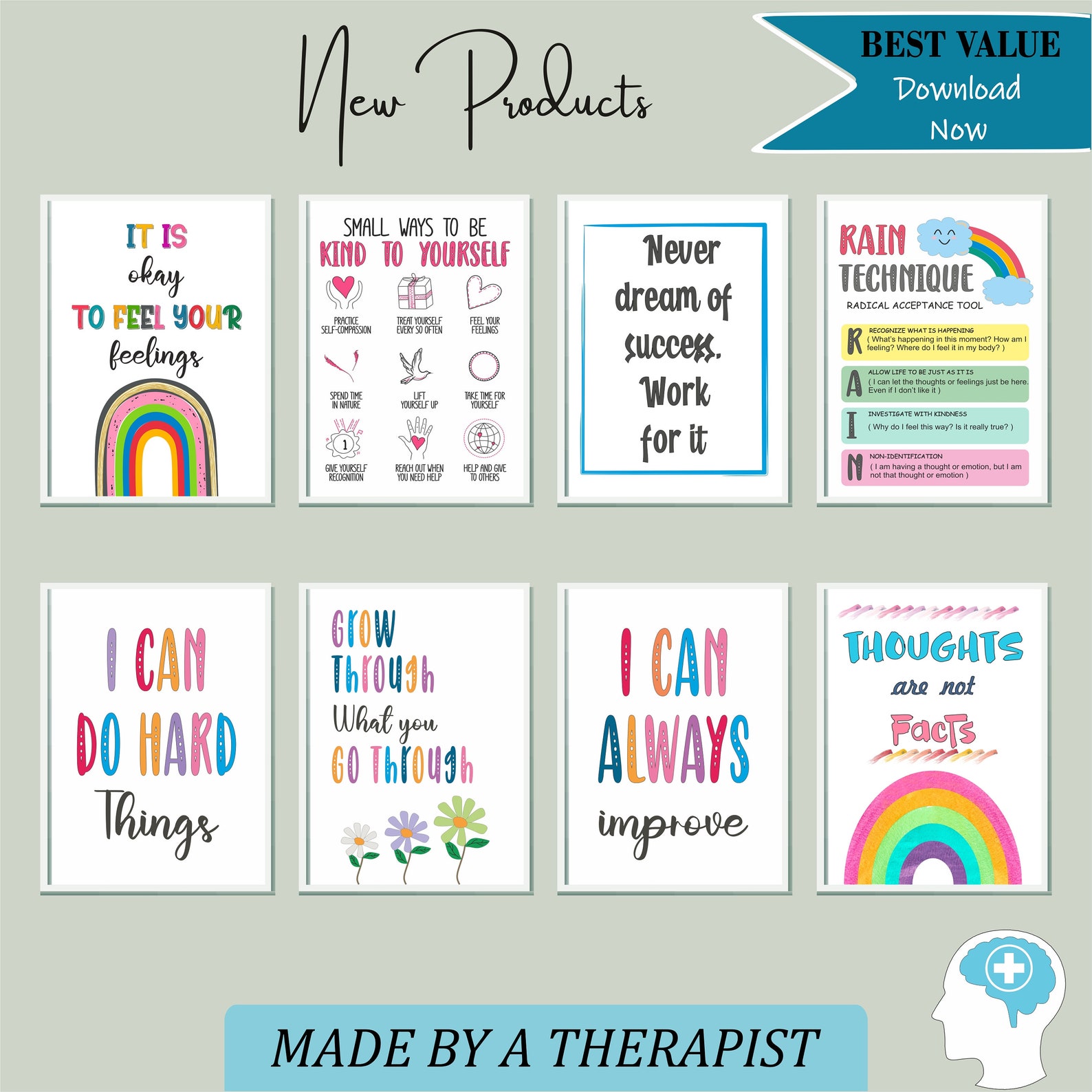 35 Mental Health Poster Calming Corner Posters School Counselor Posters ...