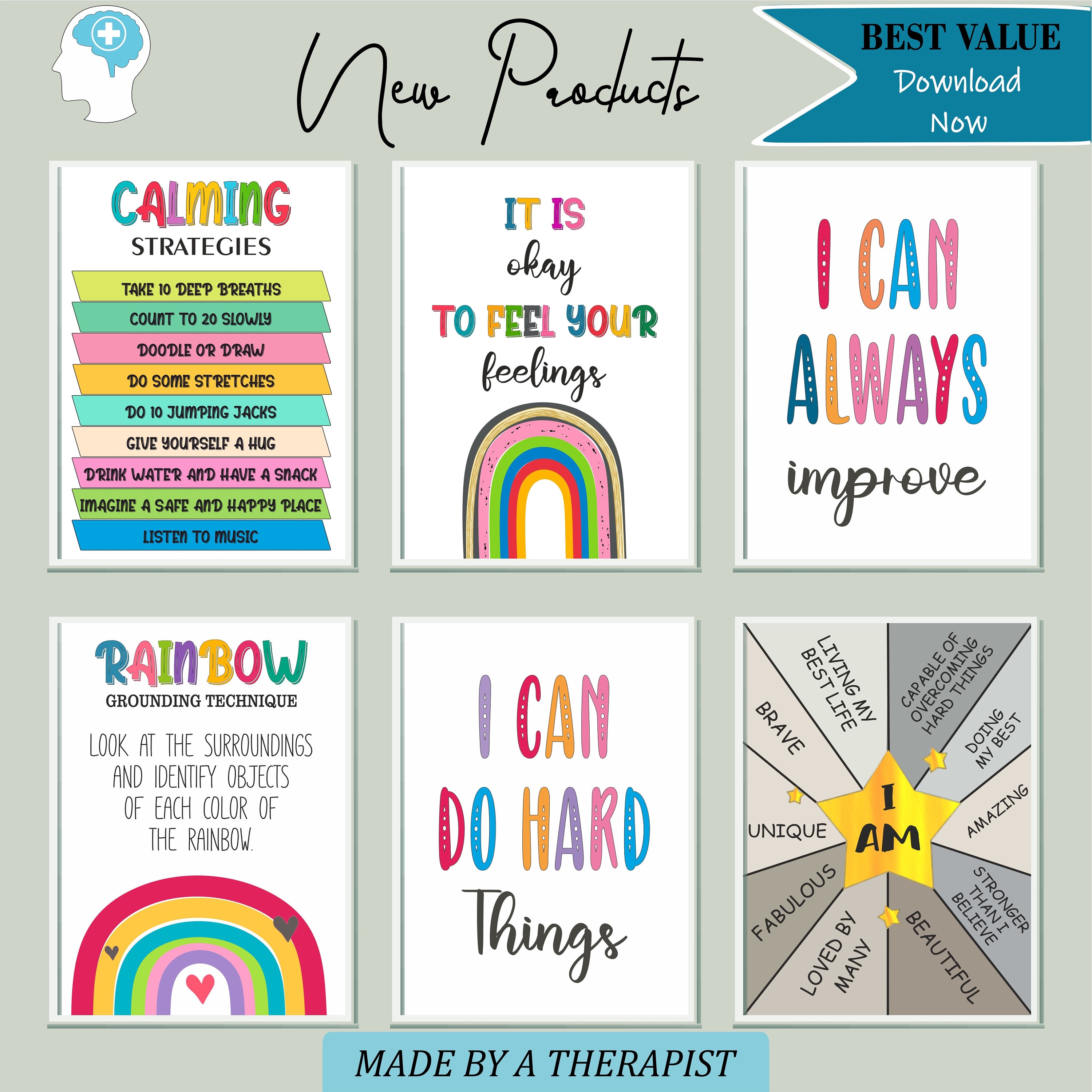 30 Therapy Art Health Room Sign Educational Posters Printable - Etsy