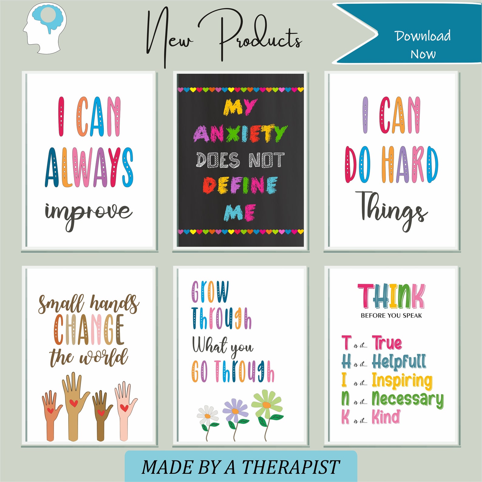 50 School Psychologist Wall Art Social Worker Office Decor Mental ...