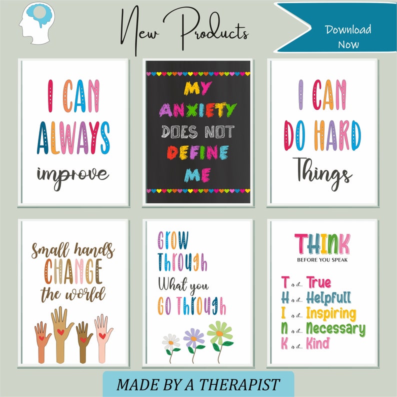 50 School Psychologist Wall Art Social Worker Office Decor Mental ...