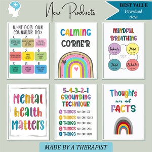 40 Social Worker Office Decor Mental Health Poster Boho Classrom Decor ...