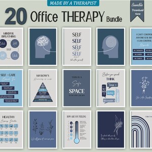 20 Navy Blue Therapy Office Decor Counseling Calming Corner Calm Corner ...