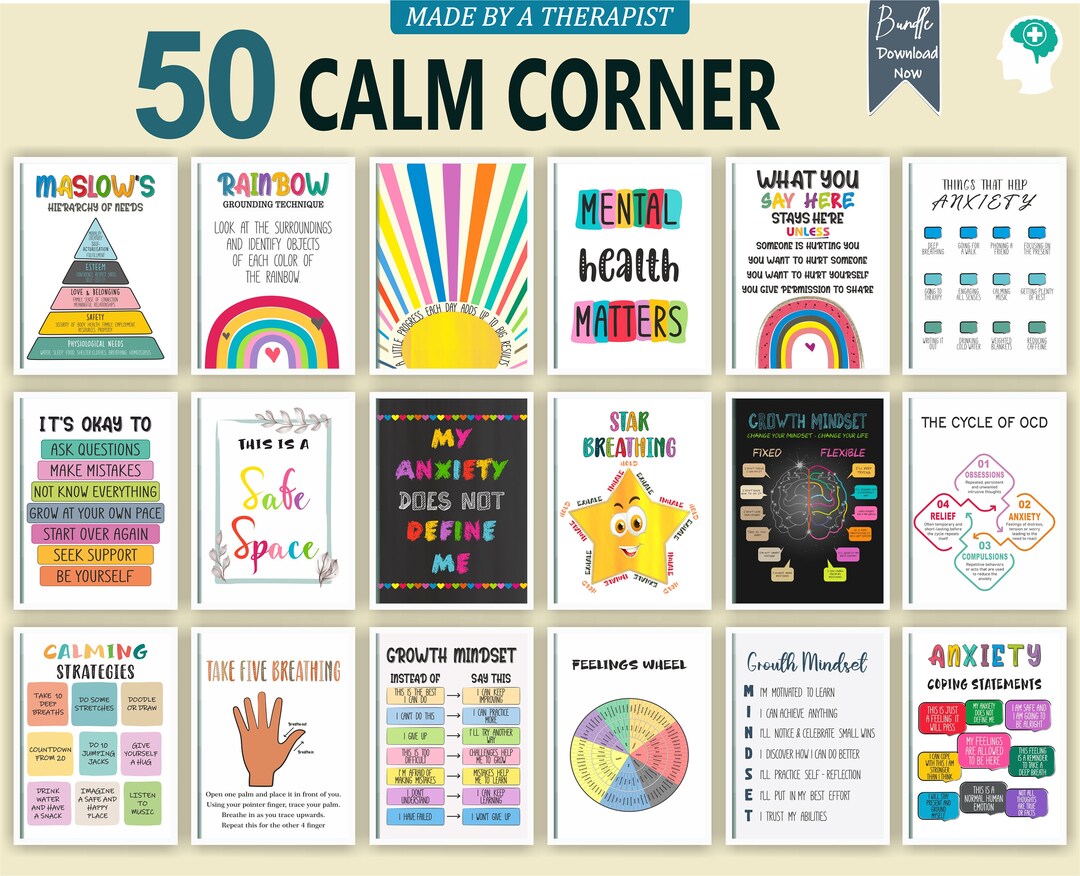 50 Social Emotional Self Regulation Calm Down Corner Mental Health ...
