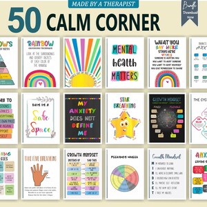 50 Social Emotional Self Regulation Calm Down Corner Mental - Etsy