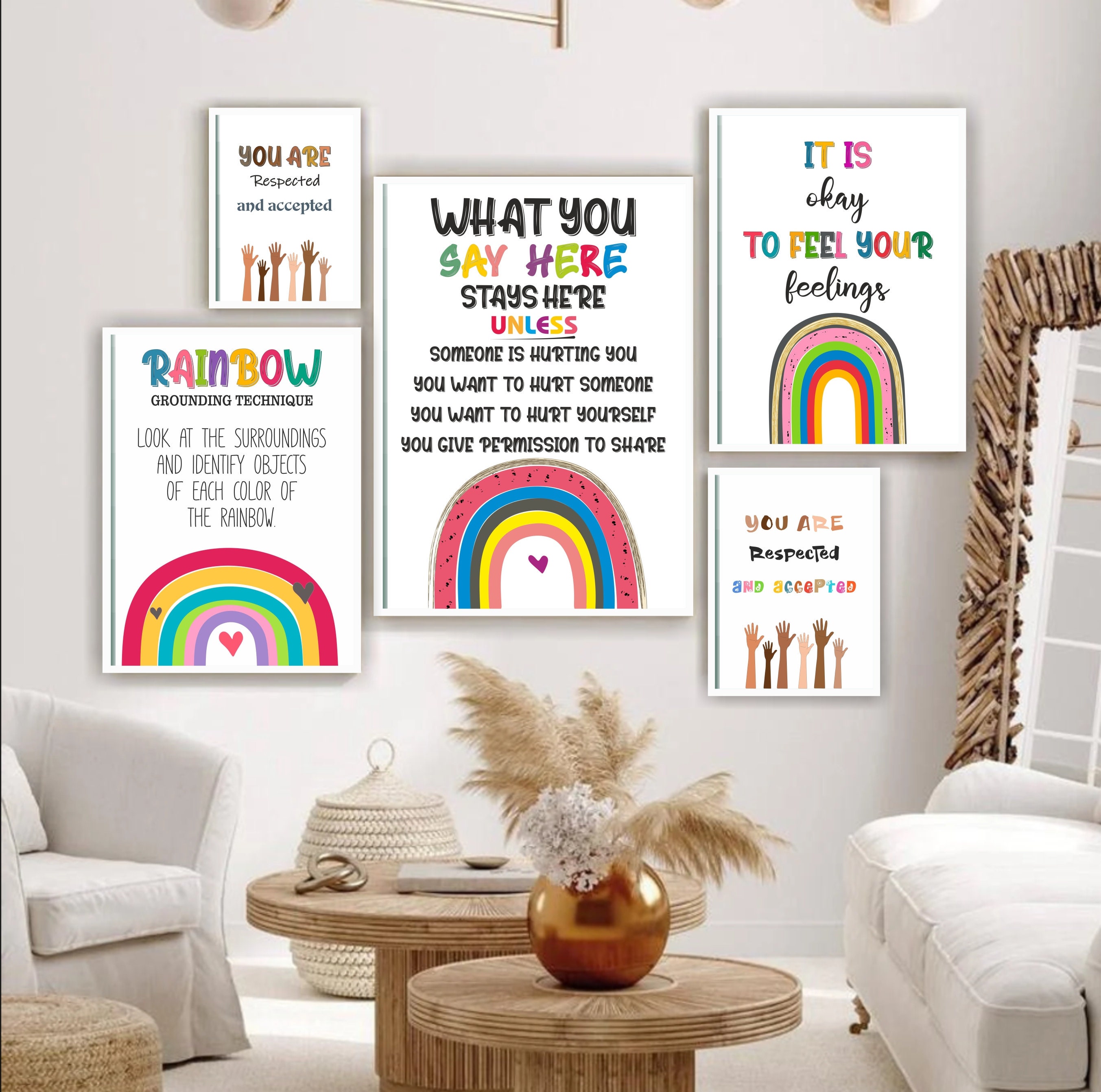 50 School Psychologist Wall Art Social Worker Office Decor Mental ...