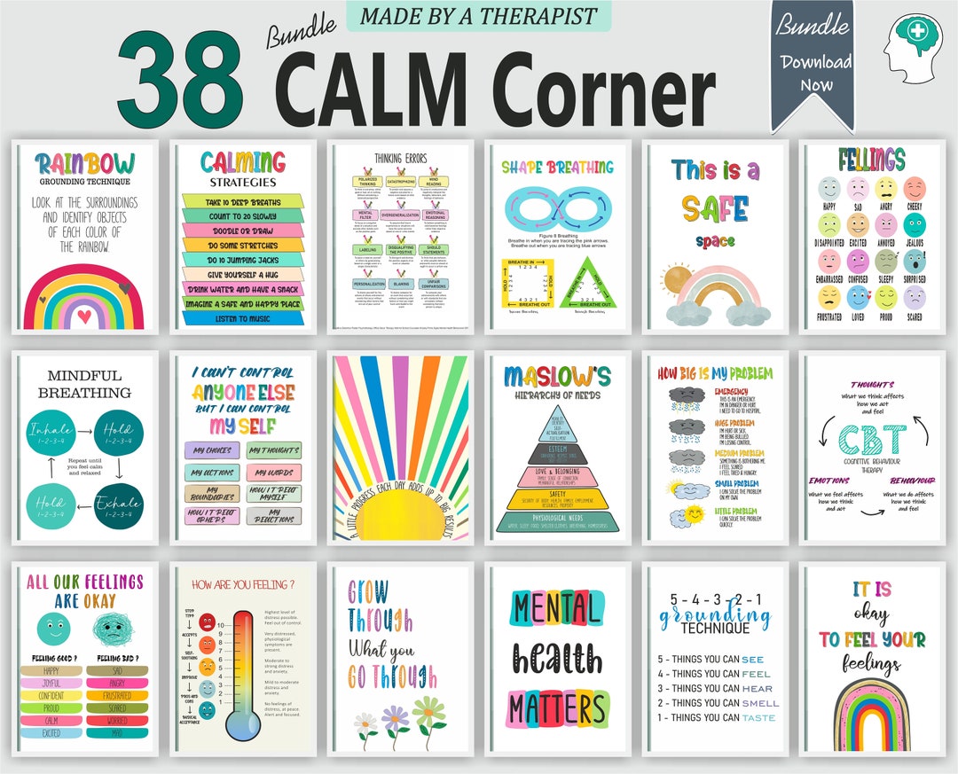 38 Emotional Regulation Zone Bulletin Board Kits, Slp Door Decor ...