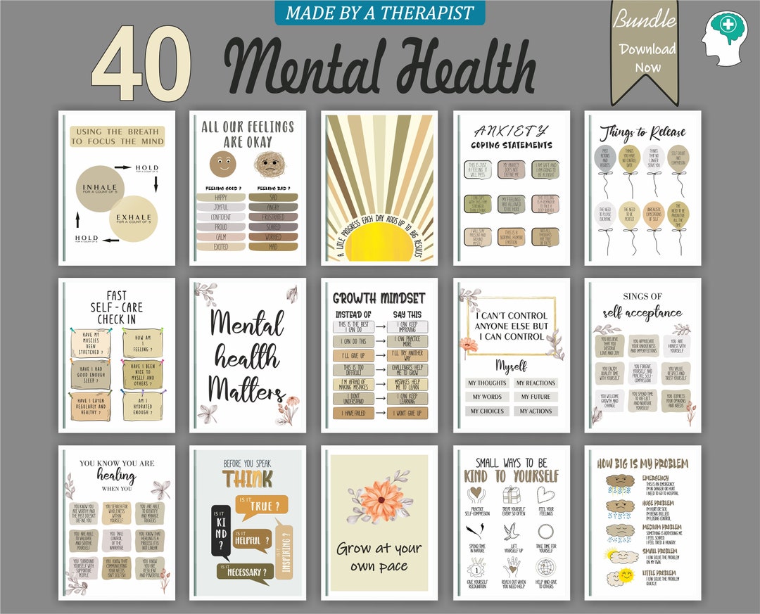 40 Calming Corner Printable, Mental Health Poster for Office, Mental ...
